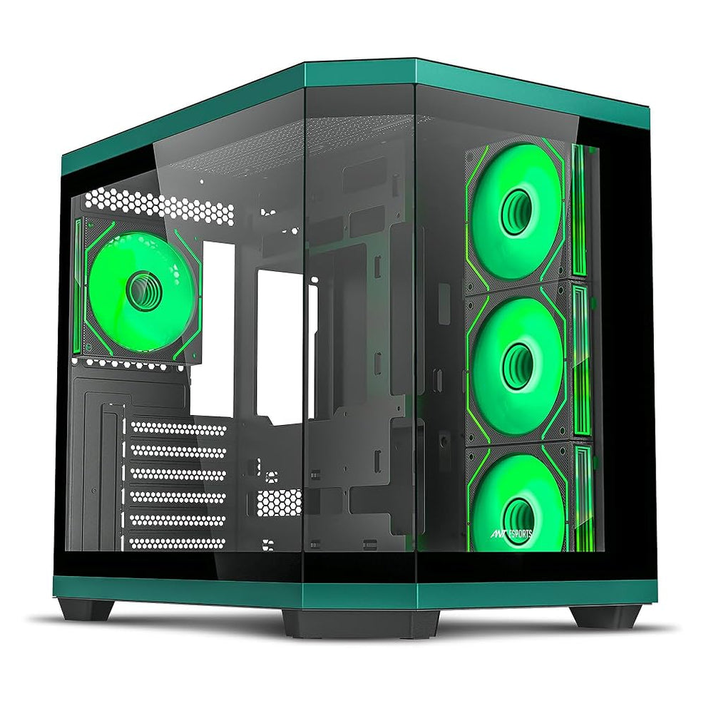 Ant Esports Crystal X11 ARGB (ATX) Mid Tower Cabinet (Green ...